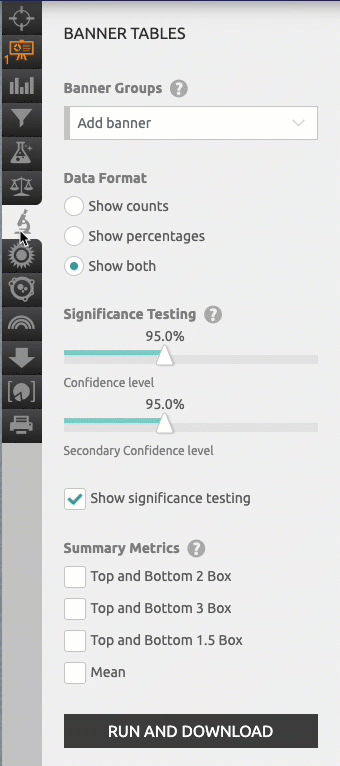 Banner Tables – aytm Help Center